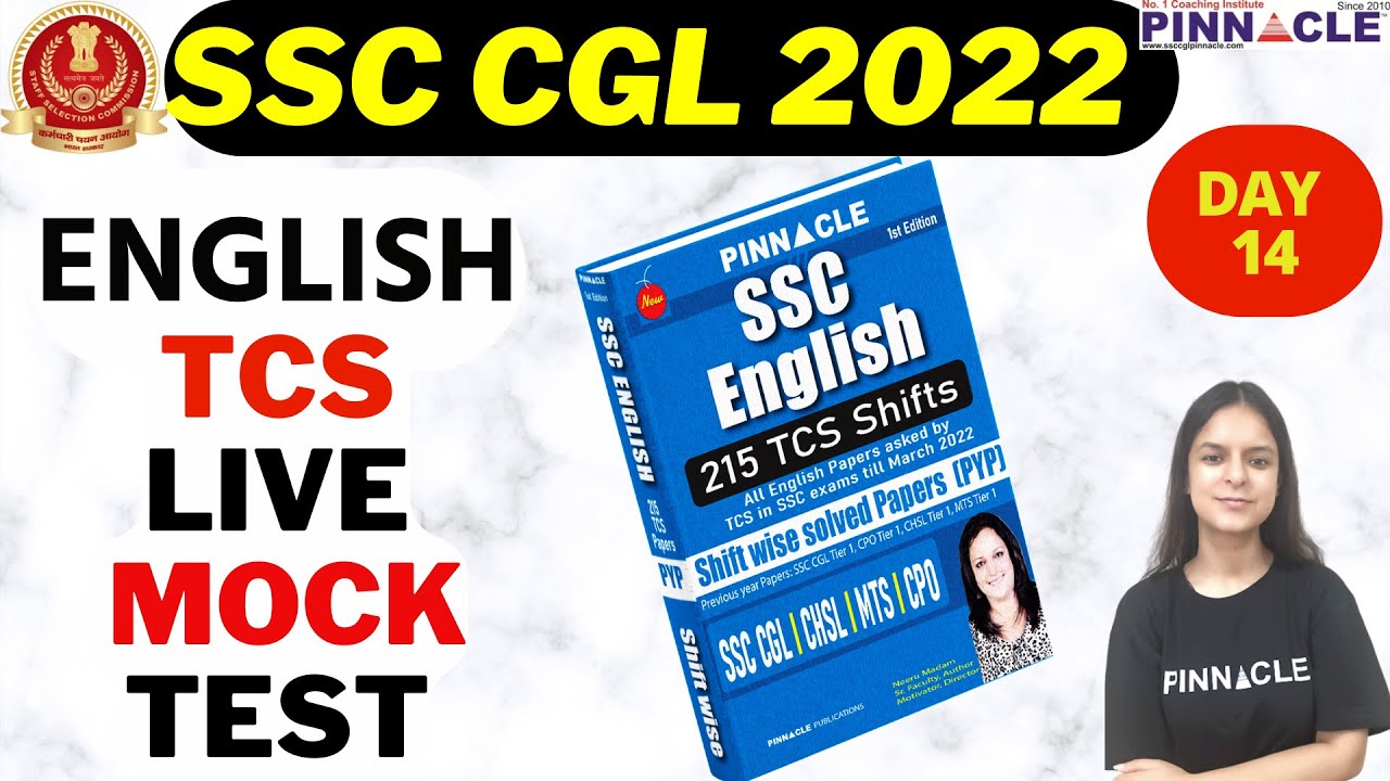 | SSC CGL 2022 | TCS MOCK TEST | ENGLISH | PINNACLE 215 TCS SHIFTWISE ...