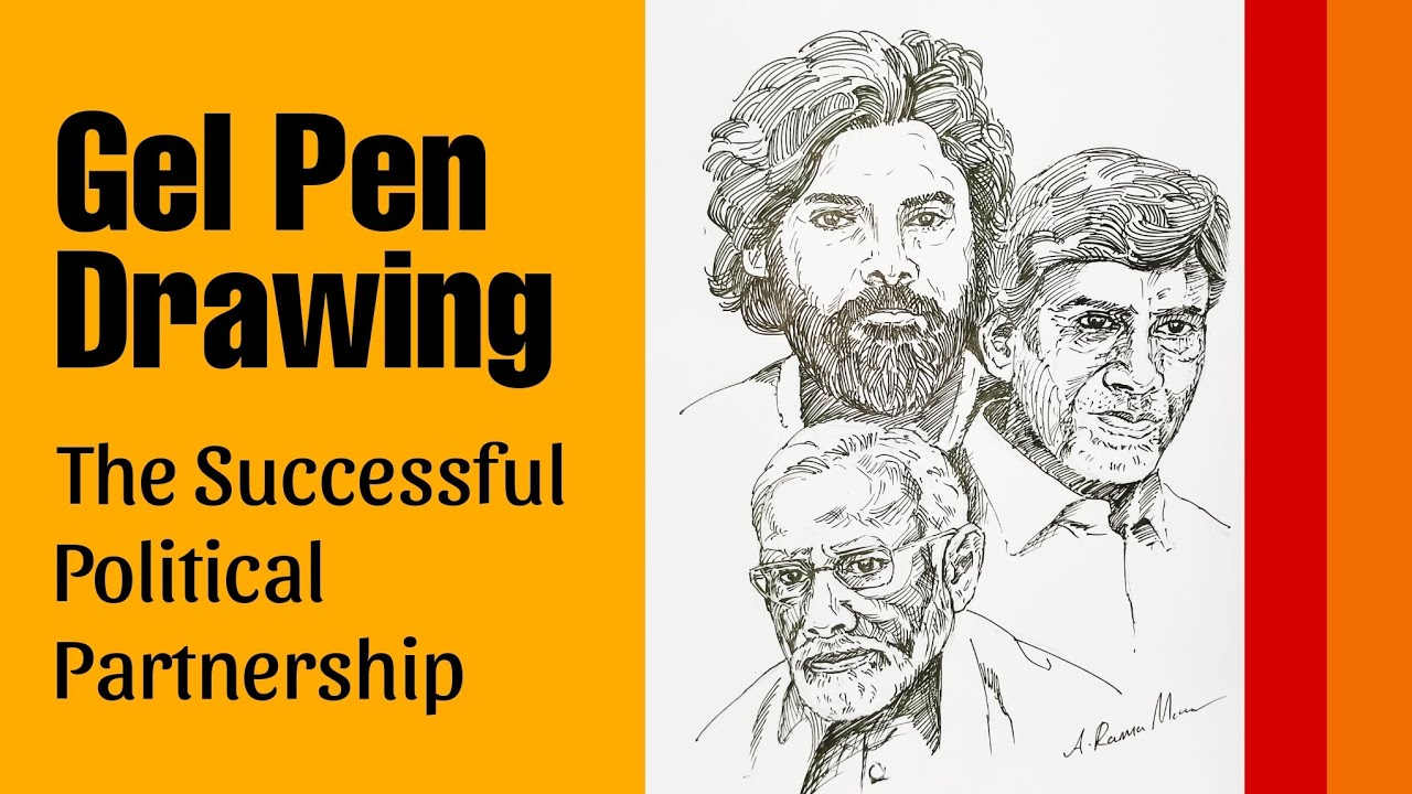 Gel Pen Drawing - Successful NDA Partners - Political Faces - YouTube