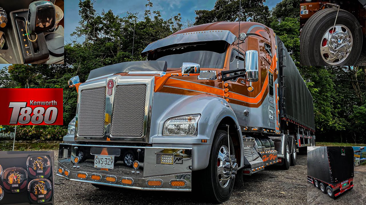 Trailer en fibra de carbono de esta KENWORTH T880 2020, que también ...