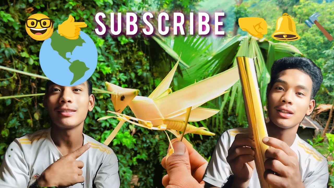 How to make grasshopper with leaf 🌿 🦗|| THE-GREAT-ATANTIAN || - YouTube