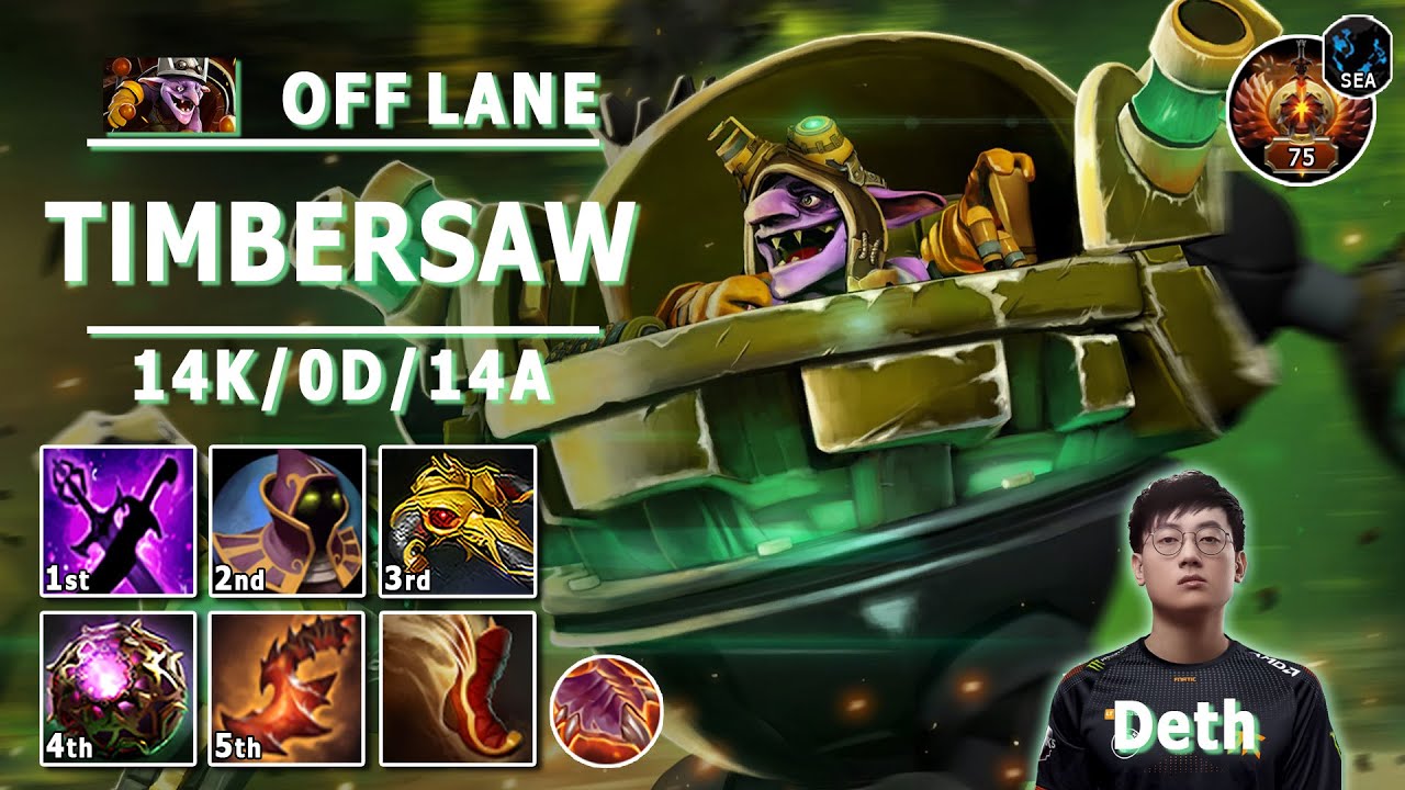 Timbersaw Off Lane | 7.32d | Deth Pos 3 Timber Play | Dota 2 Immortal ...