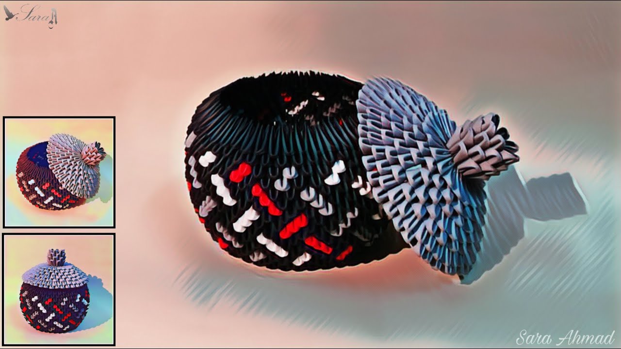 How to make 3d origami Basket or Box 18 - YouTube