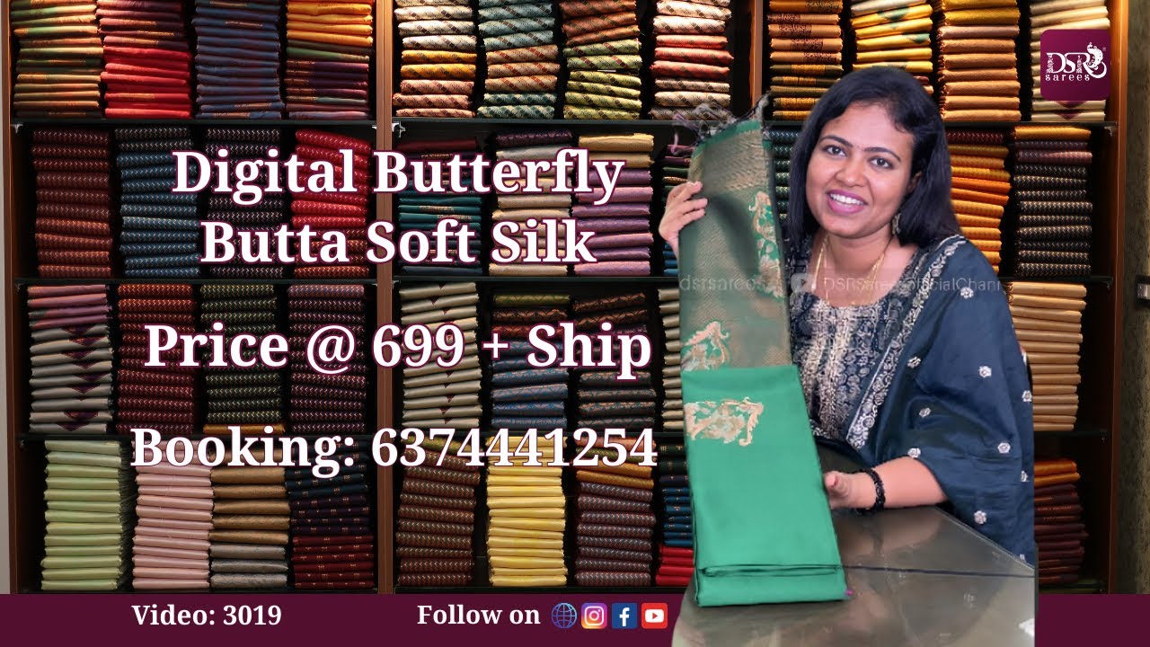 Video: 3019 | Digital butterfly butta soft silk @ 699+$ | Booking ...