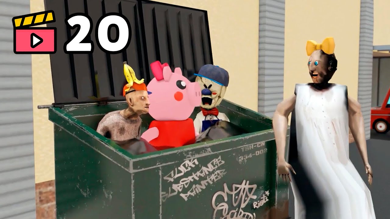 Granny vs Piggy vs Grandpa - funny horror school animation (Compilation ...