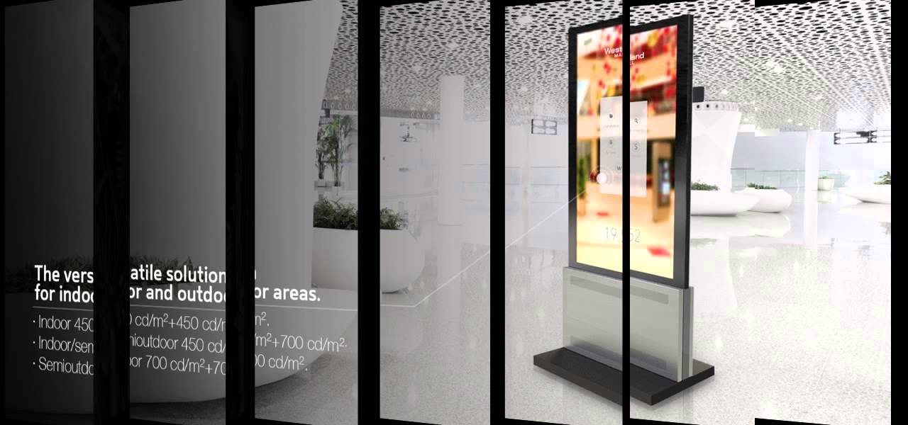DS Totem Air. The thinnest double sided totem in the market - YouTube