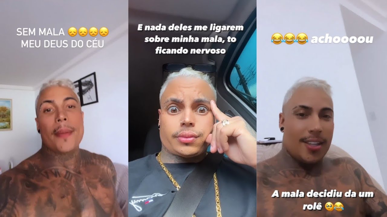 Matheus Yurley viaja com Maju e a Carioca e perdeu as malas no ...
