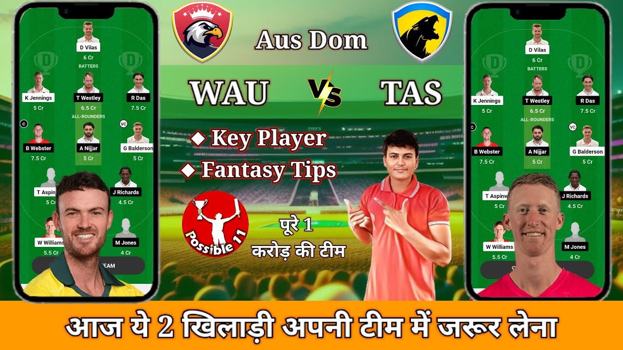 WAU vs TAS Dream11 Prediction | WAU vs TAS Dream11 Prediction Today ...