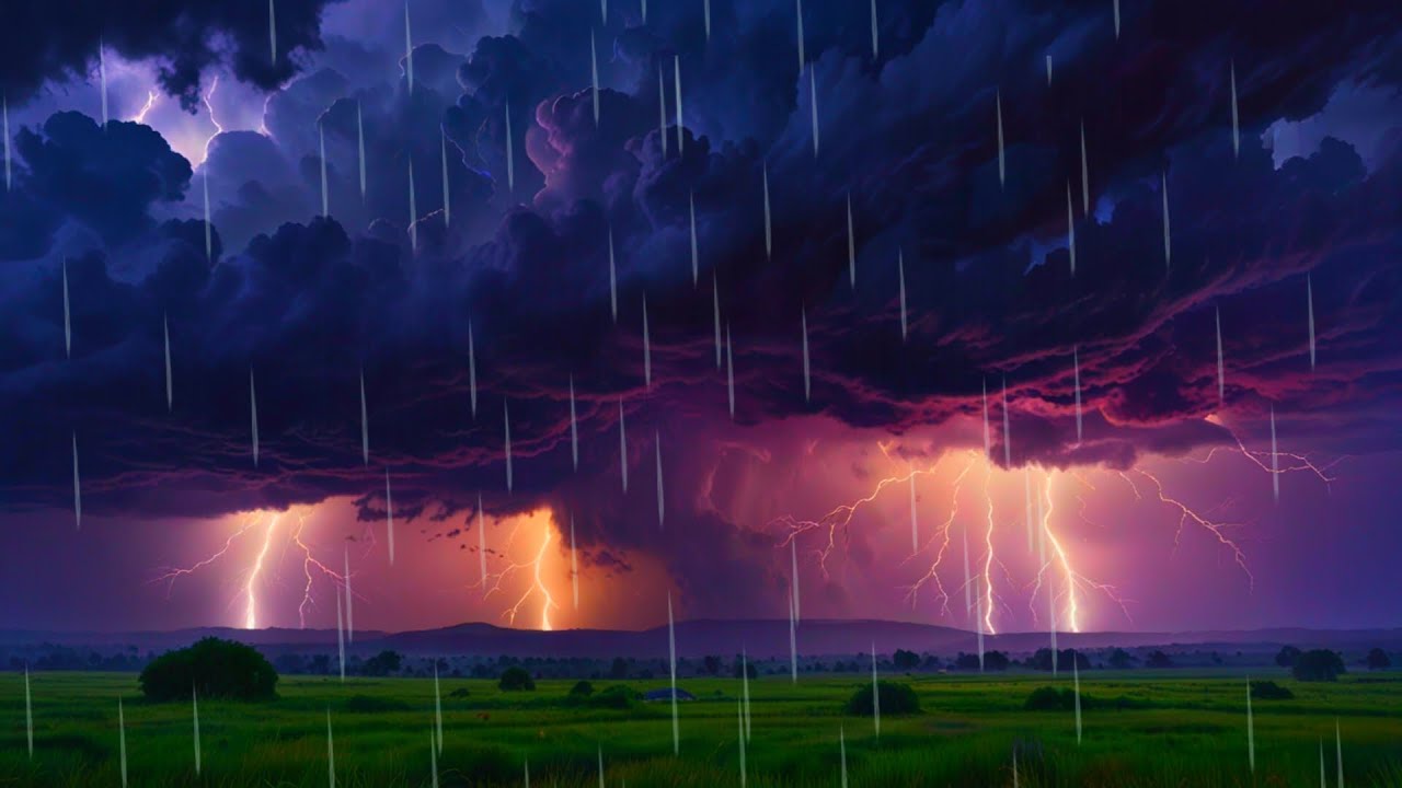 Heavy Rain & Thunderstorm to Deep Sleep Instantly on Stormy Night ...