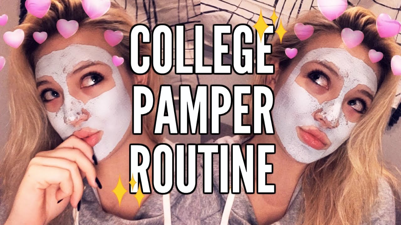 College Routine | DIY Pamper Night - YouTube