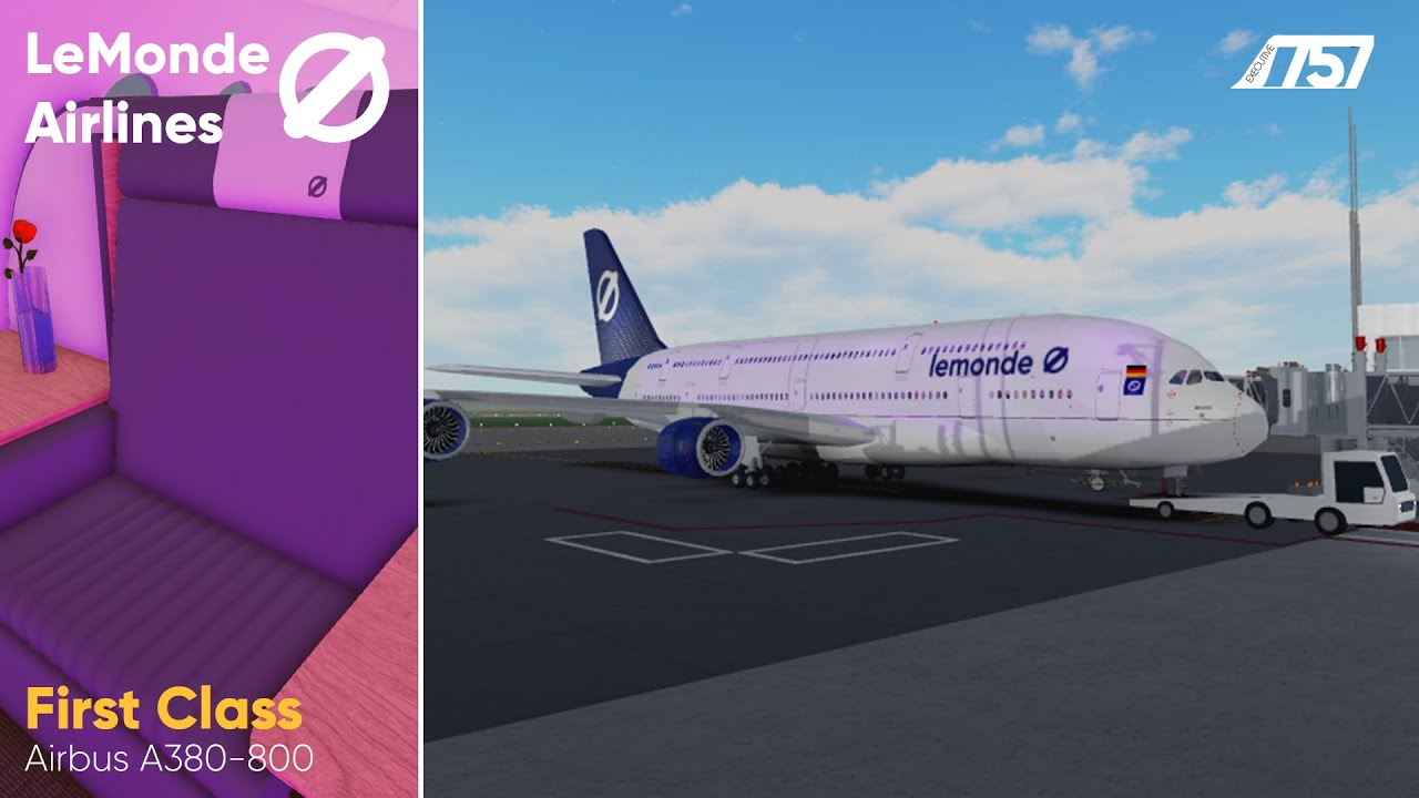 ROBLOX | LeMonde Airlines | First Class | Airbus A380-800 - YouTube