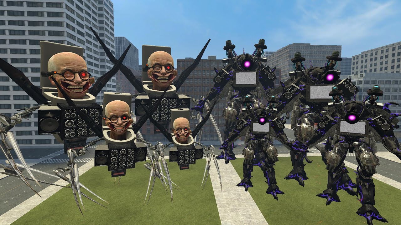 NEW UPGRATED SKIBIDI TOILET SCIENTIST VS NEW TRI TITAN BOSS! Garrys Mod ...