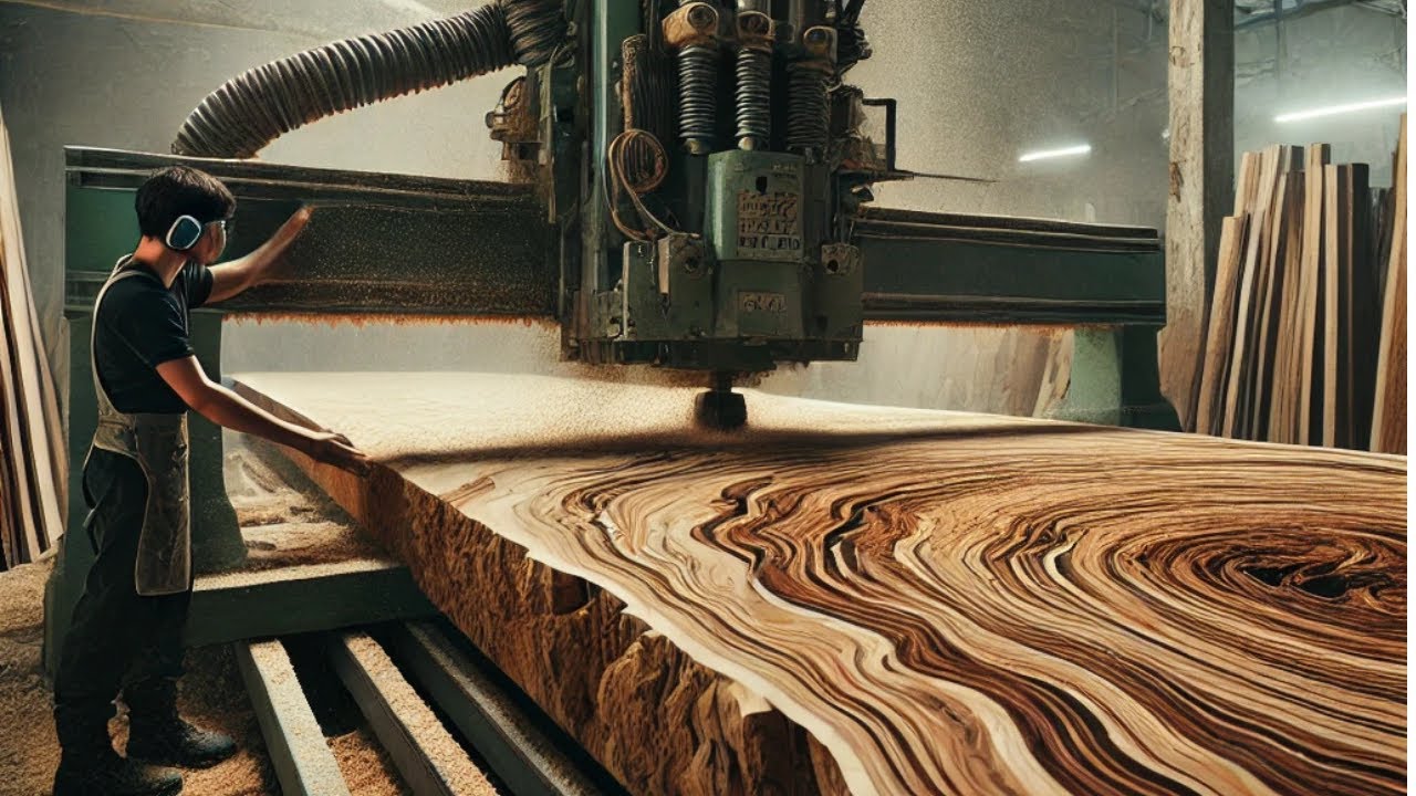 cutting wood with the most powerful machine, fastest wood processing #4 ...