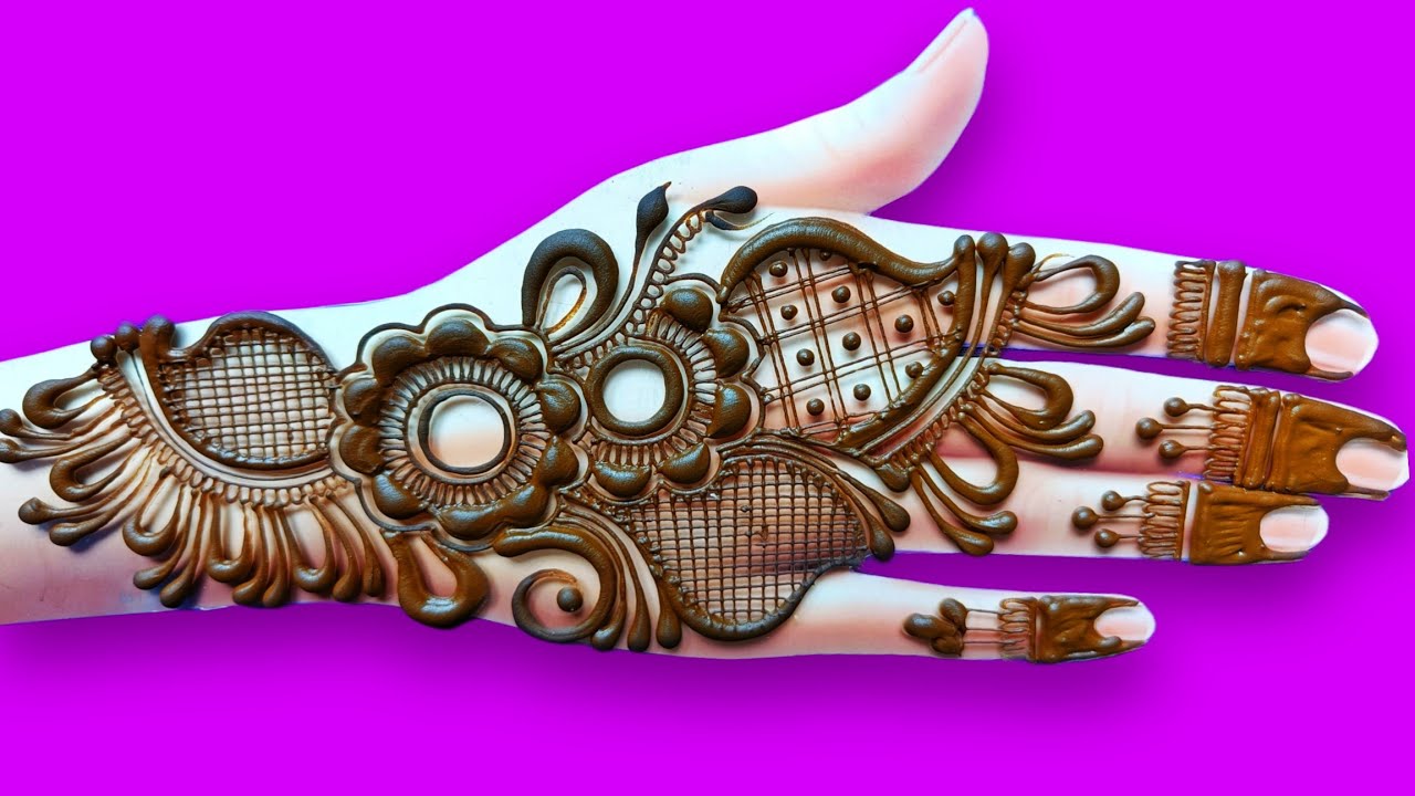stylish and beautiful Mehndi video || sabse Aasan mehandi tric ...