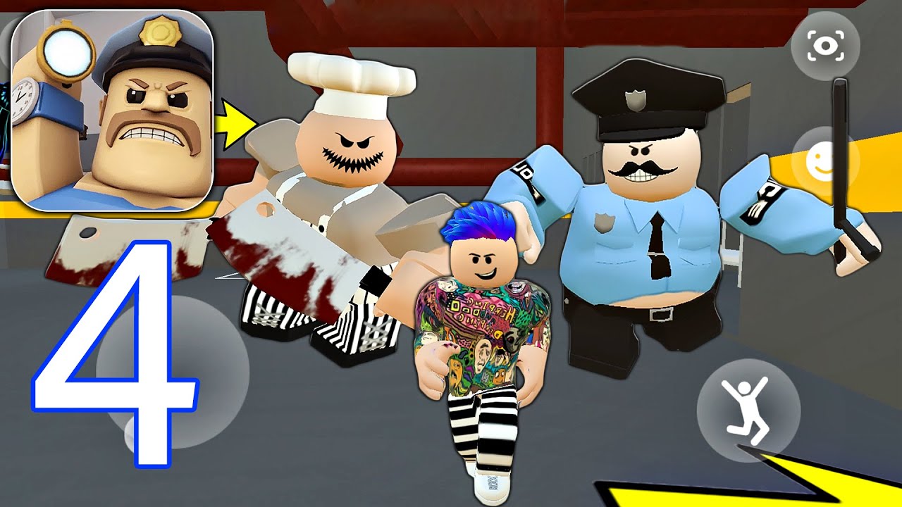 Barry Prison Escape Obby! Speed Run - Gameplay Walkthrough Part 4 ...