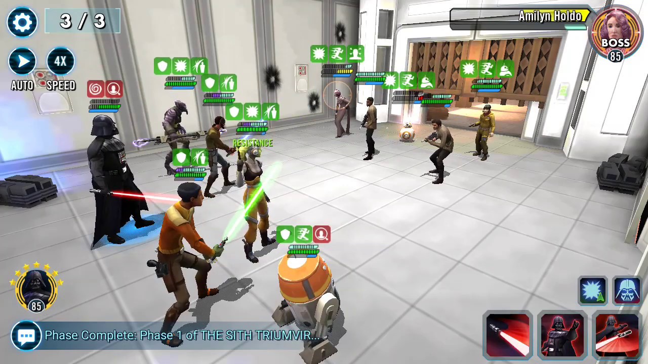 SWGOH: Mod Battle 9-F. Resistance Resisting. - YouTube