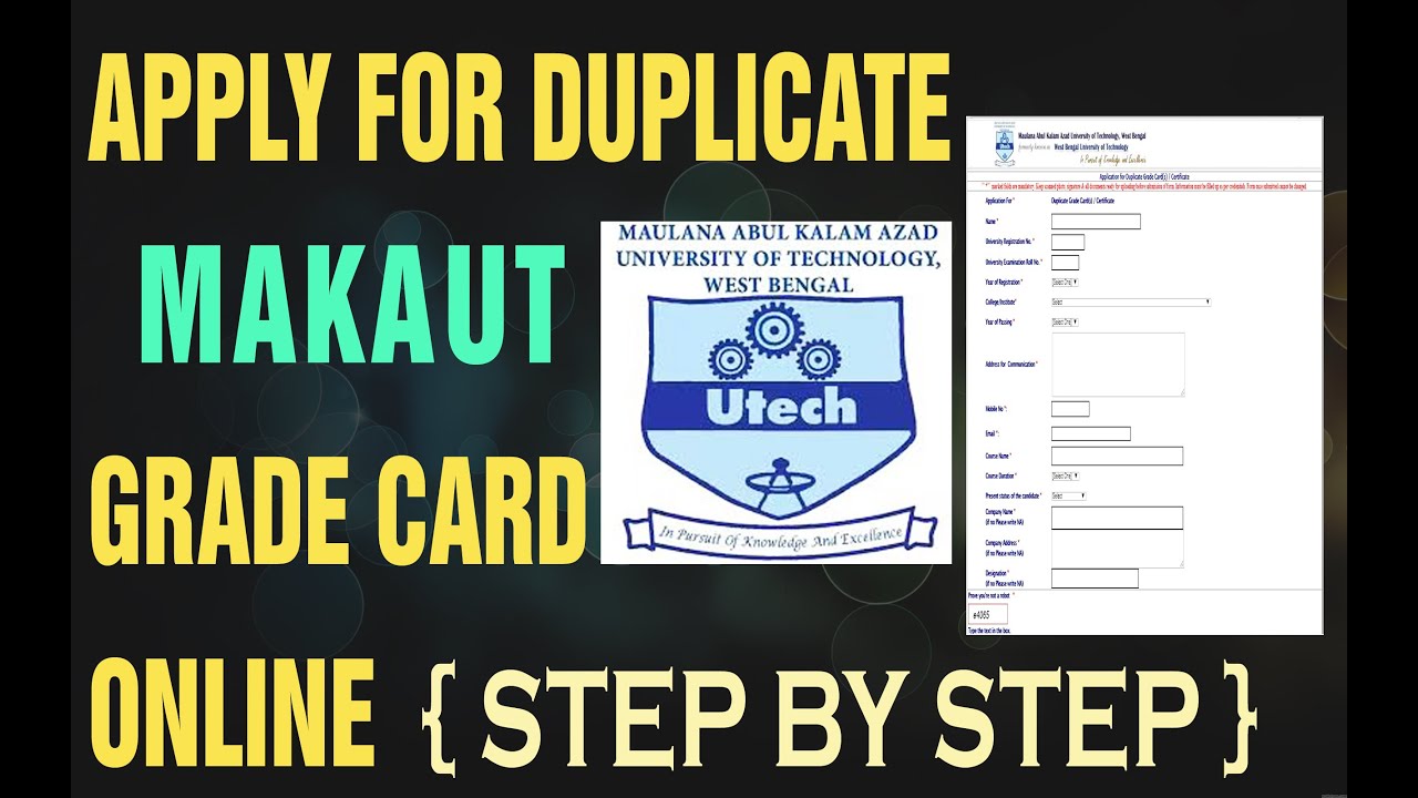 How to apply for MAKAUT duplicate GRADE CARD Online | FULL STEP BY STEP VIDEO | SEE TILL END ...