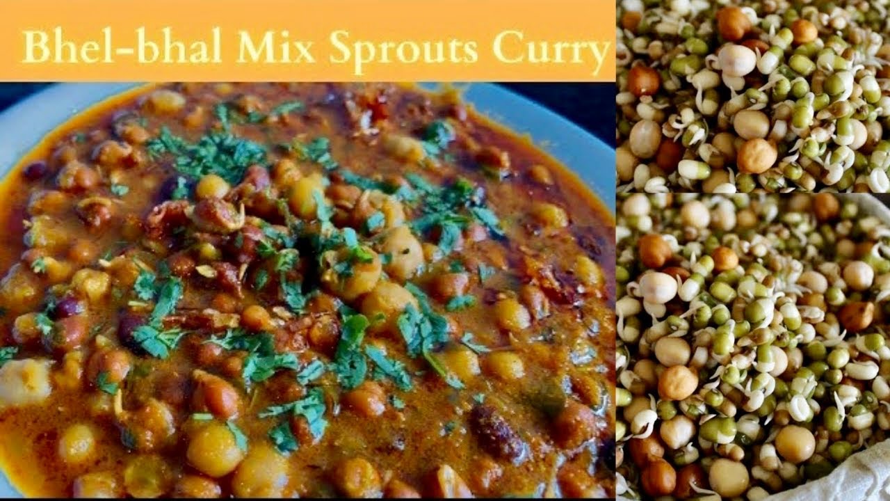 Healthy Sprouts Curry Recipe | Bhel-bhal Curry Recipe | - YouTube