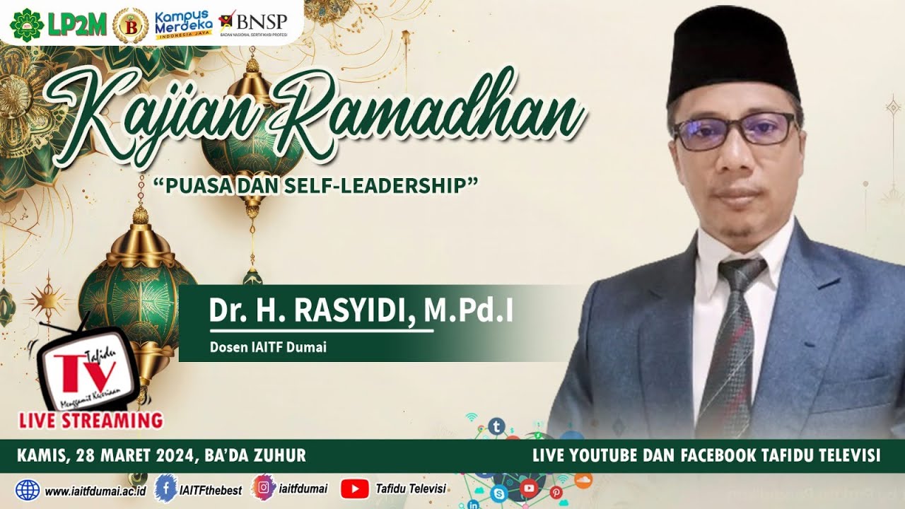 PUASA DAN SELF-LEADERSHIP Bersama Dr. RASYIDI, M.Pd.I - YouTube