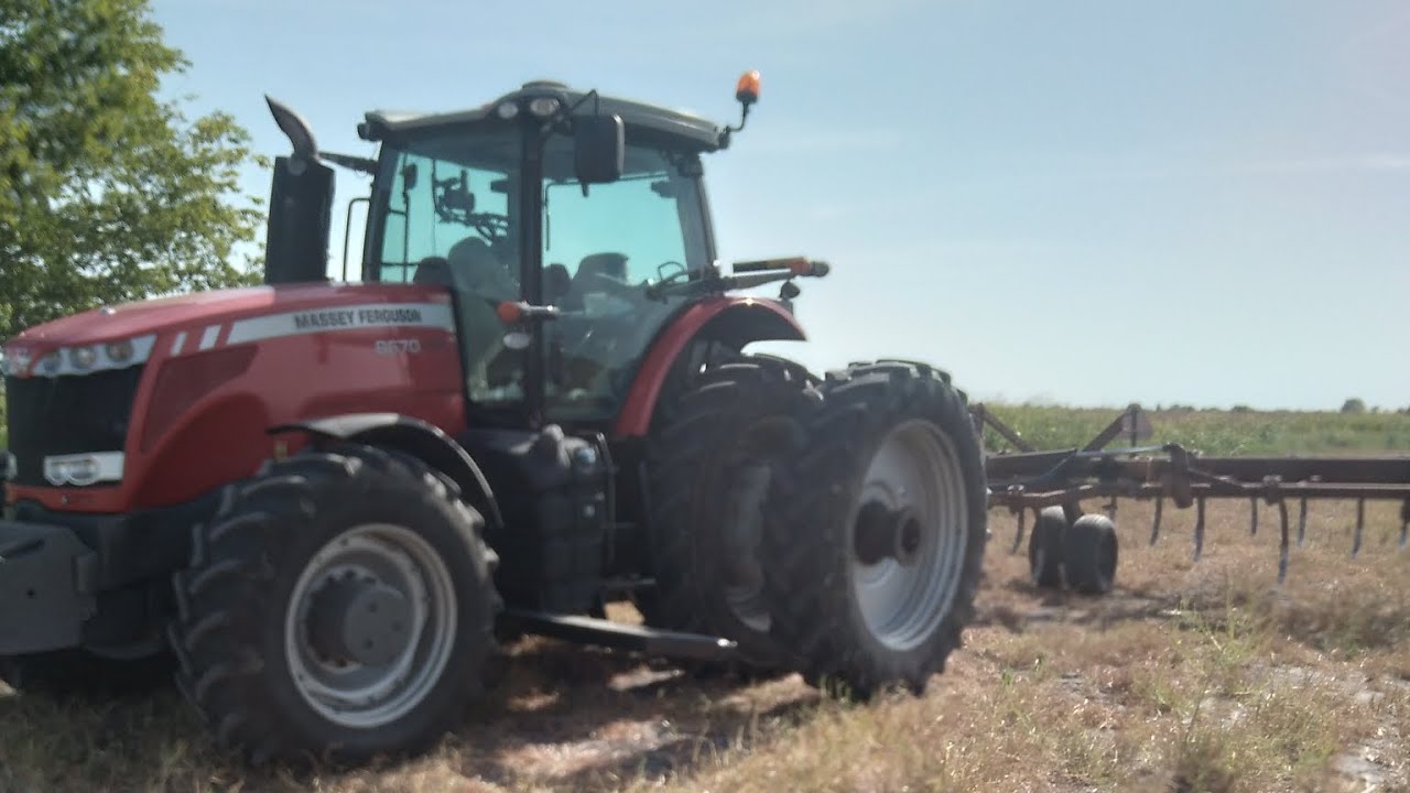 Chisel Plowing corn stalks - YouTube