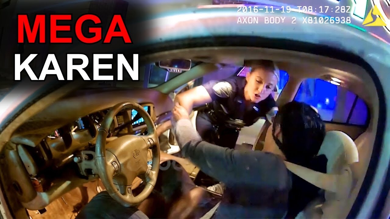Caught On Bodycam 'MEGA Entitled' Lady Attack Cops - YouTube