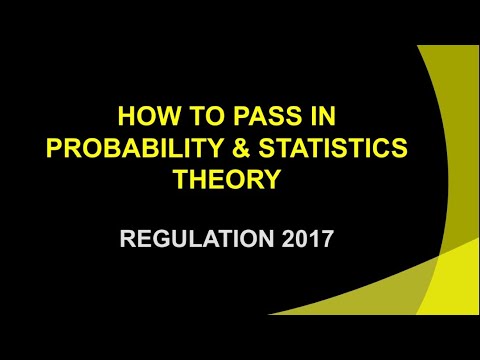 Important questions in probability & Statistics theory - YouTube