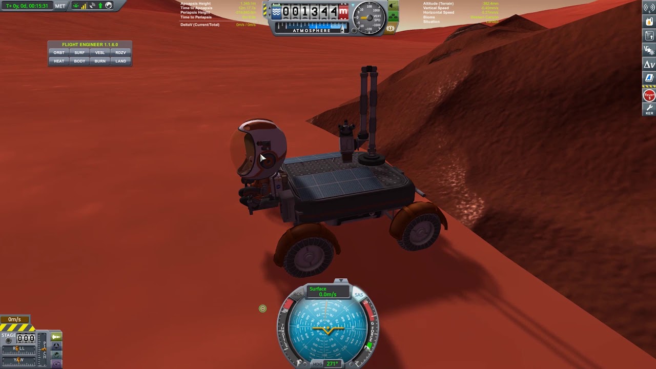 KSP - mission to Duna - lander for 3 kerbals, rover, surface ...