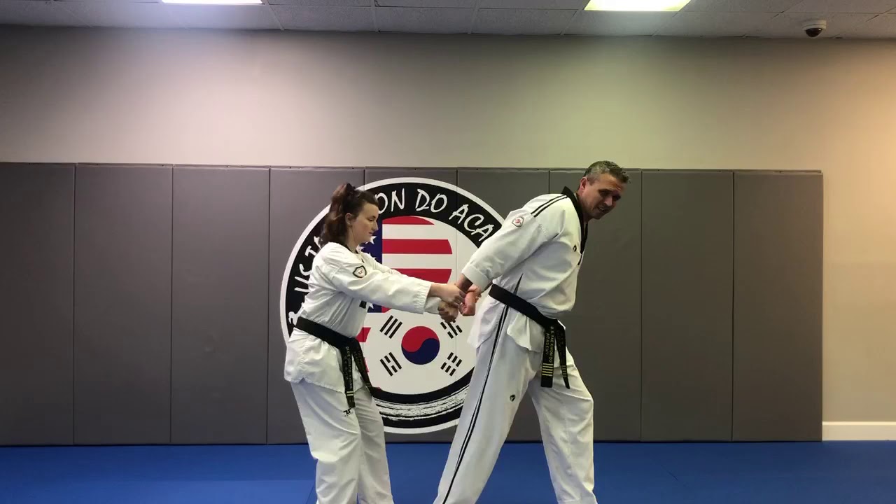 Self Defense - Two hand wrist grab from behind - YouTube