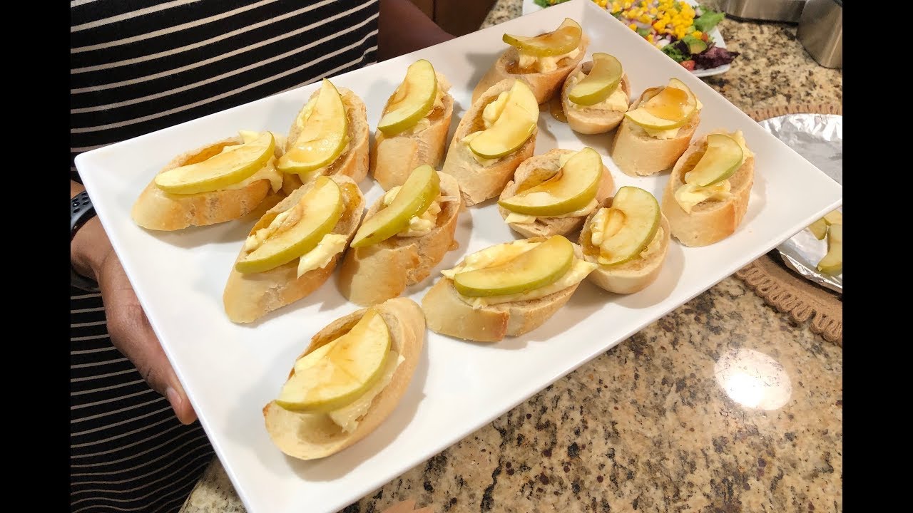 Brie Cheese and Apples on Baguette - YouTube