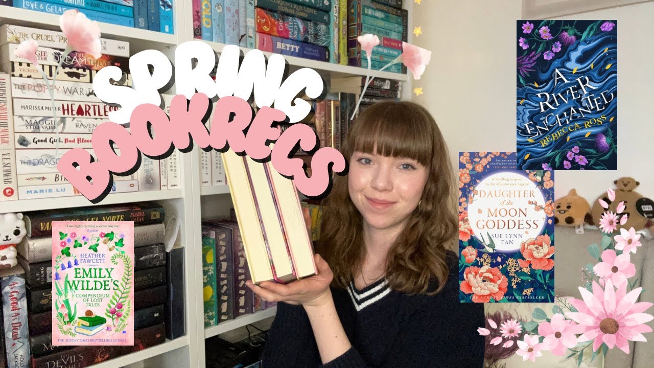 SPRING BOOKS | Flowers, Folklore and Cozy Vibes🪷🌿🤍 - YouTube