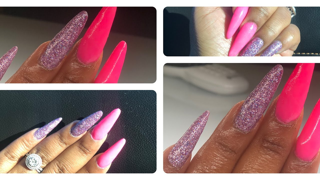 DIY extra long nails || trying out dip powder from Amazon Prime - YouTube