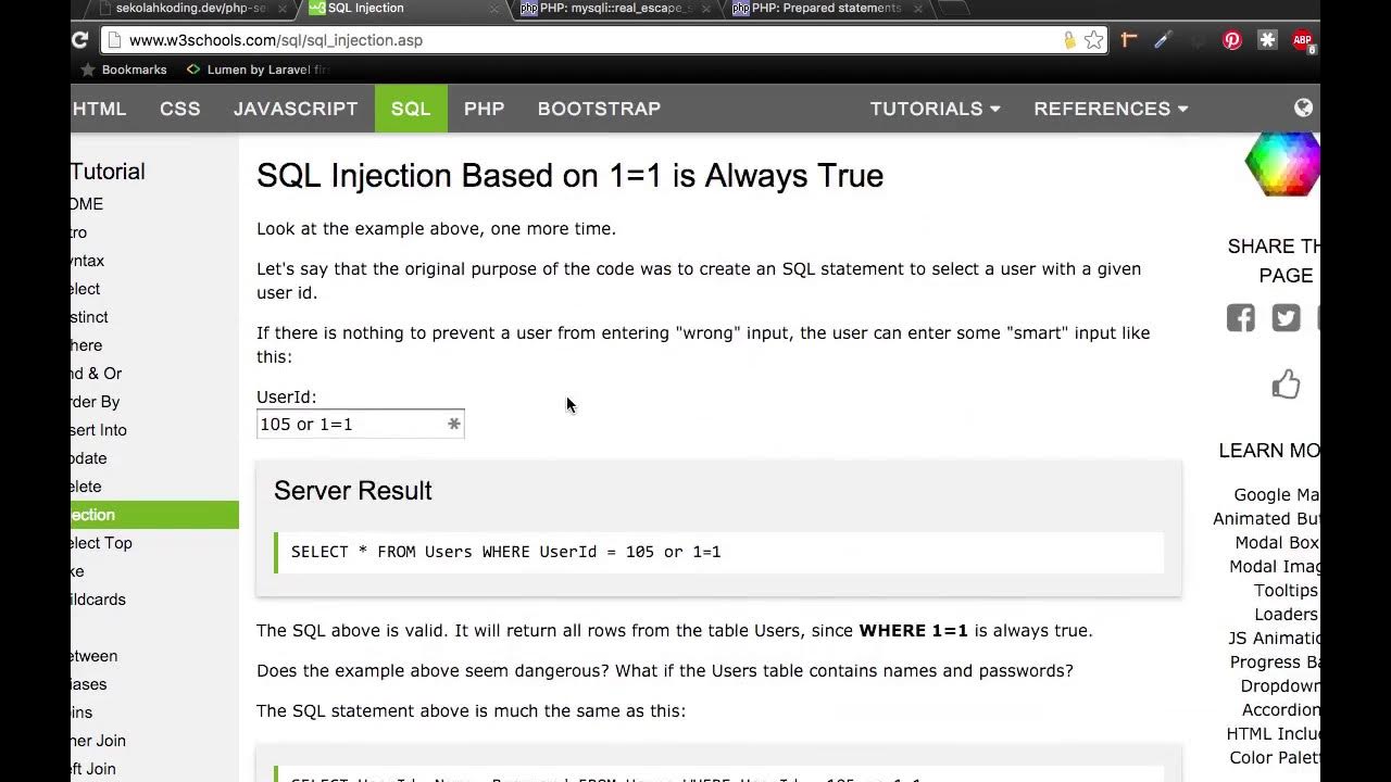 #5. SQL Injection ( Membuat Keamanan Website ) - YouTube