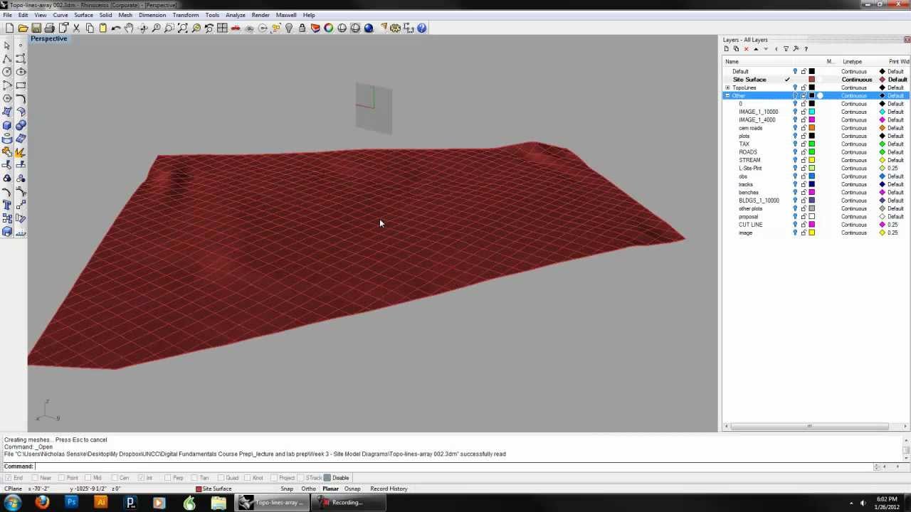 Digital Fundamentals Week 3 - Site Sections in Rhino - YouTube