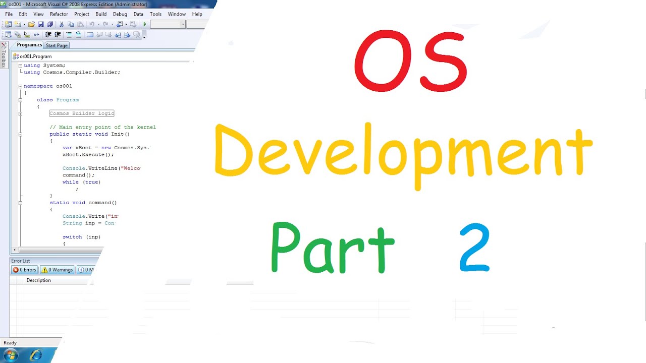 OS Development with C# part-02 (Sinhala Tutorial) - YouTube