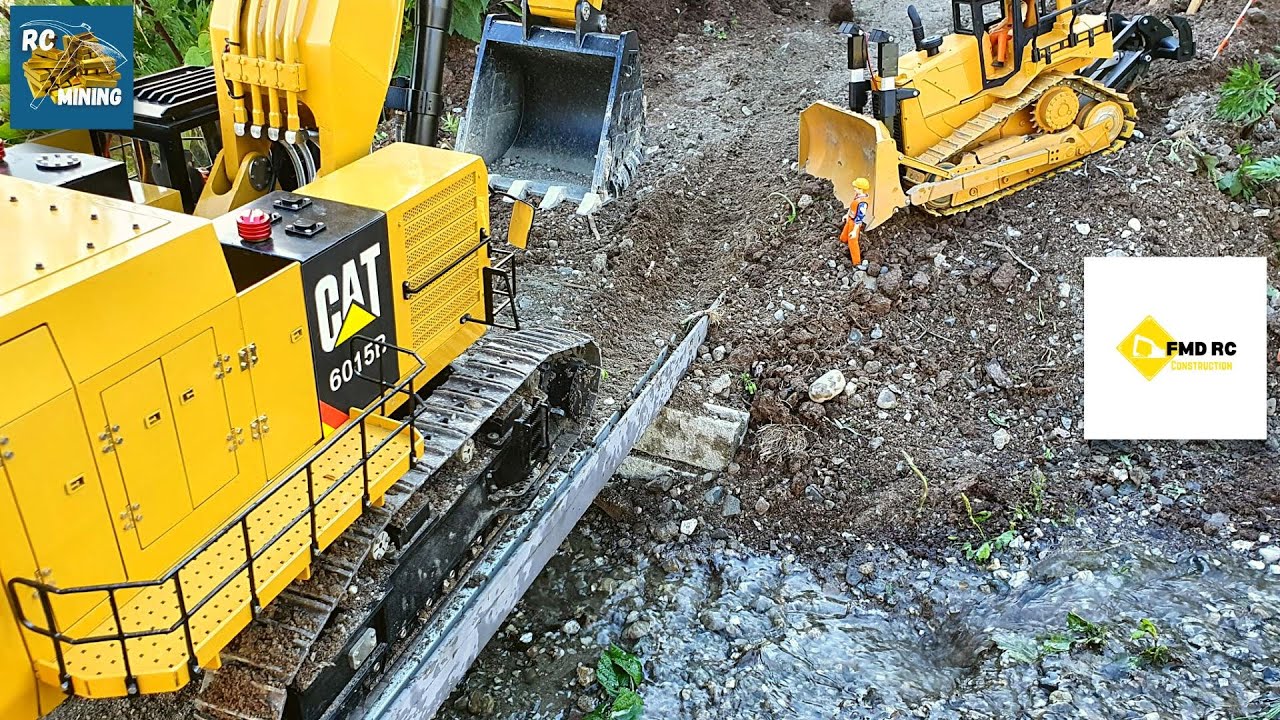Awesome RC Bridgebuilding - RC Mining - Season 3 - CAT 6015b - CAT d6t ...