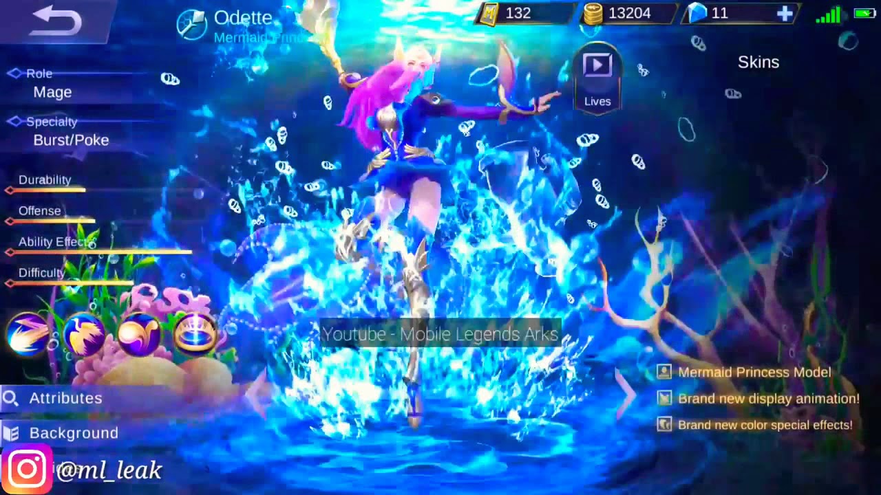 New Skin Epic For Odette - MOBILE LEGENDS- - YouTube