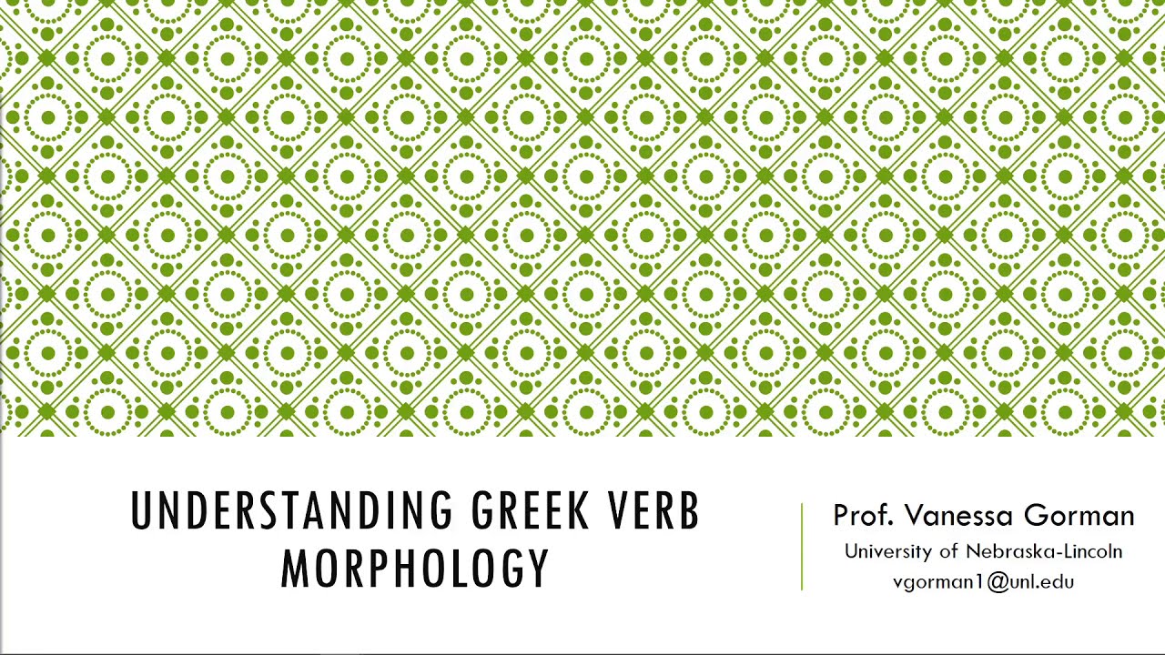 Understanding Greek Verb Morphology - YouTube