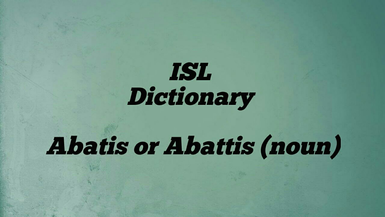 Abatis or Abattis (noun) - YouTube