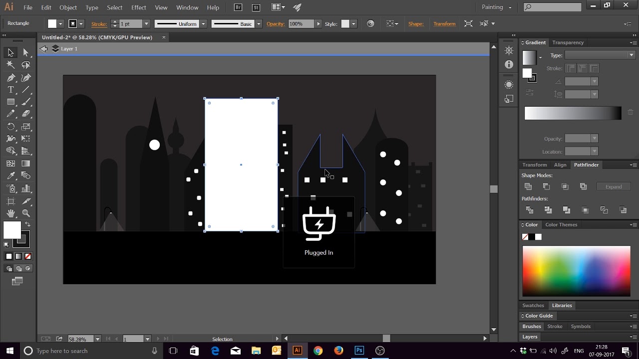 tutorial for game background design in adobe illustrator PART-2 - YouTube