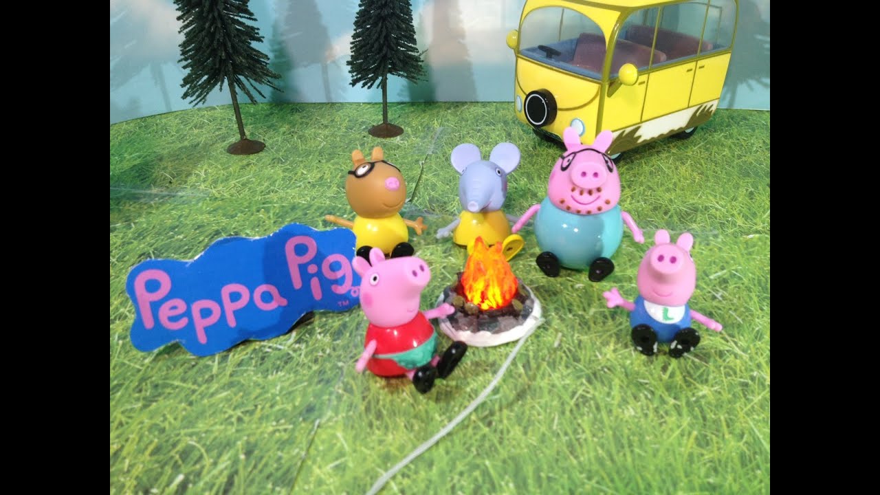 Peppa Silly Camping trip with Princess Friends - YouTube