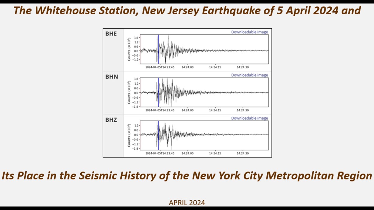 The Whitehouse Station (Tewksbury), New Jersey Earthquake of 5 April ...