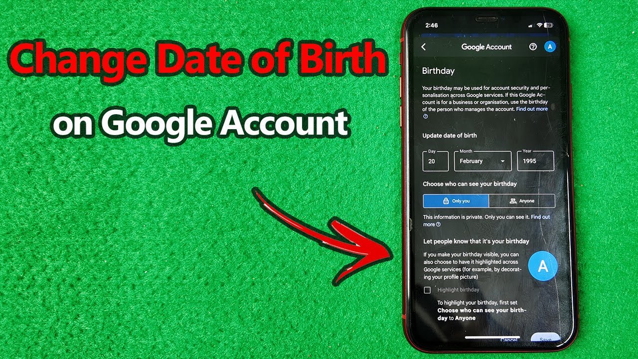 How to Change Date of Birth on Google Account | Full Guide - YouTube