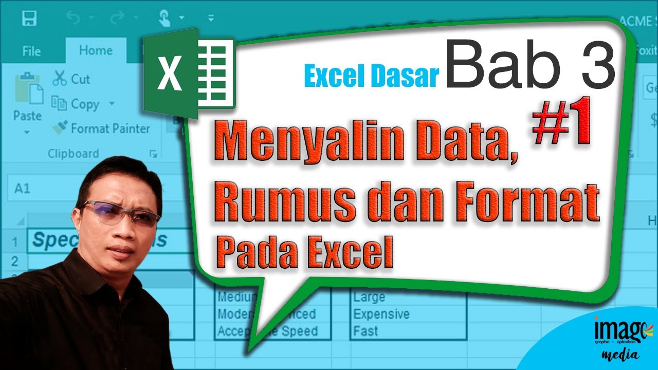 Menyalin Data, Rumus dan Format Pada Excel. - YouTube
