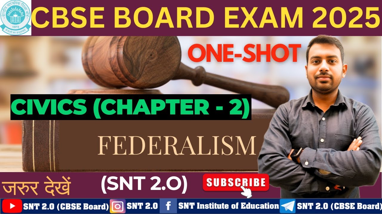 Federalism Class 10 cbse full chapter | Civics Class 10 Chapter 2 ...