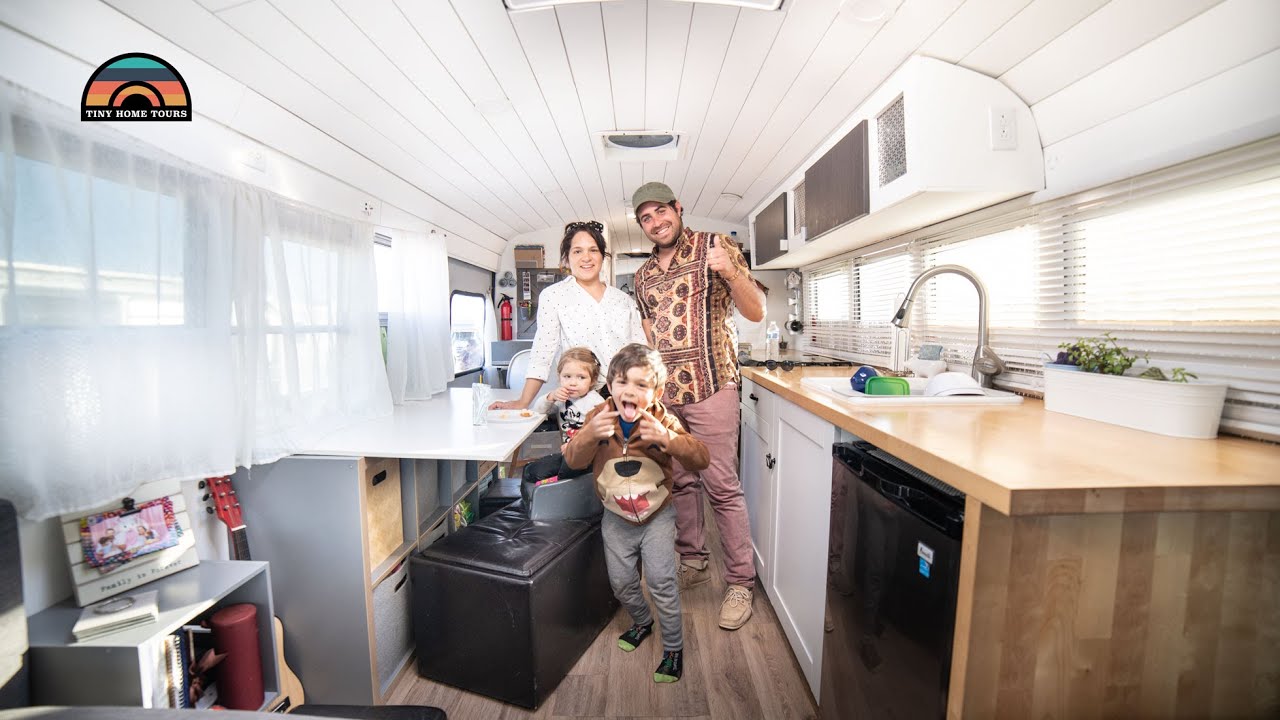 Family Of 4 & Their DIY School Bus Conversion - 80 Hour Workweek To ...
