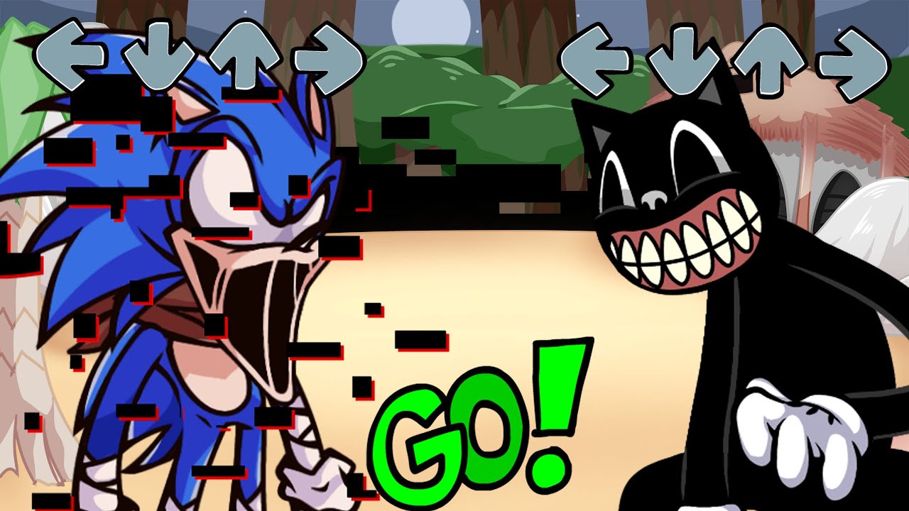 FNF - Corrupted Sonic VS Cartoon Cat // Come Learn With Pibby x FNF Mod ...