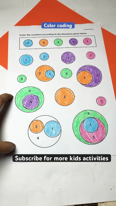 Color coding worksheet for pre-schoolers | kindergarten worksheet ...