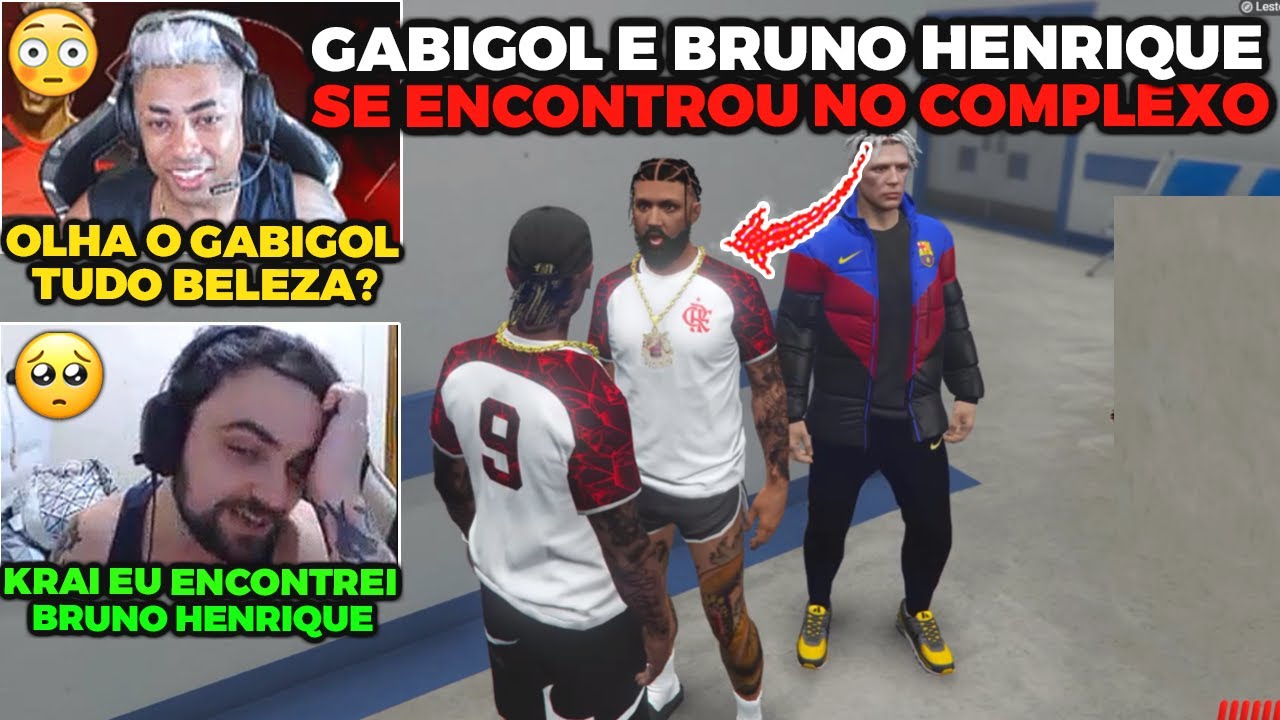 GABIGOL FICOU SEM ACREDITAR AO ENCONTRAR O BRUNO HENRIQUE NO COMPLEXO ...