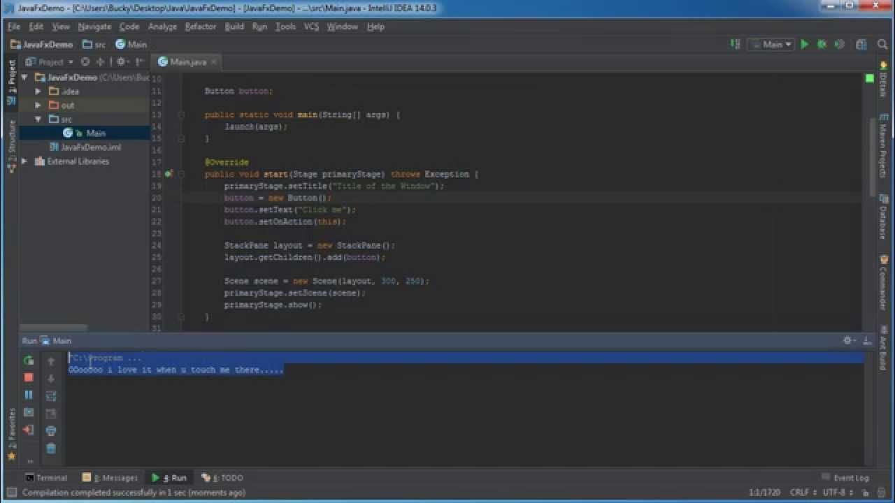 JavaFX Java GUI Tutorial - 2 - Handle User Events - YouTube