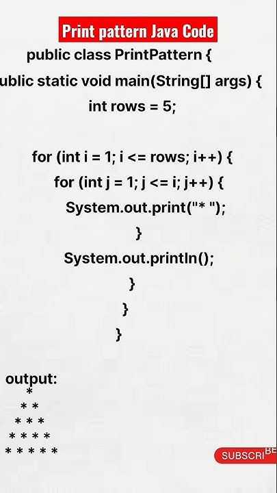 Print pattern in java | Print pattern in java using loops #javaprogramming #shorts # ...
