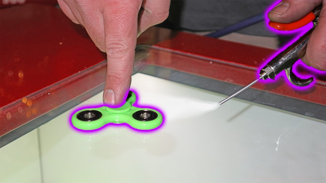 FIDGET SPINNER VS ARCADE AIR COMPRESSOR! - YouTube